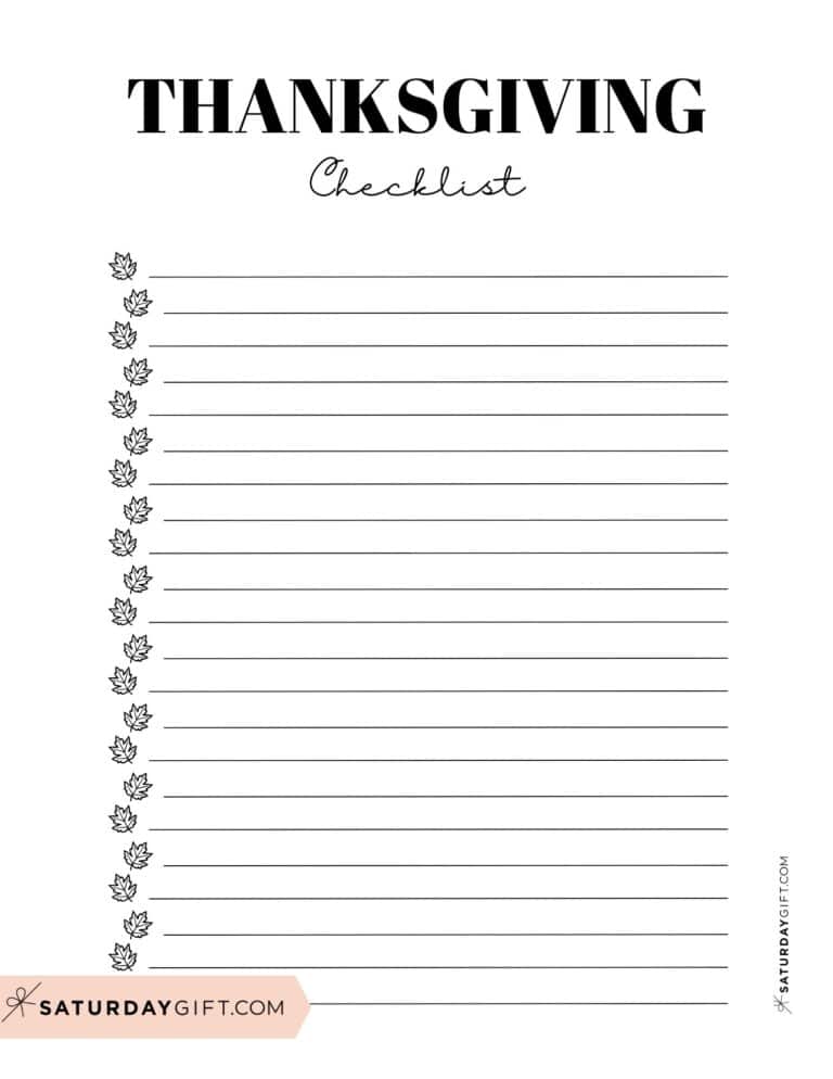 Thanksgiving Checklist: A Stress-Free Guide to Feast of Gratitude ...