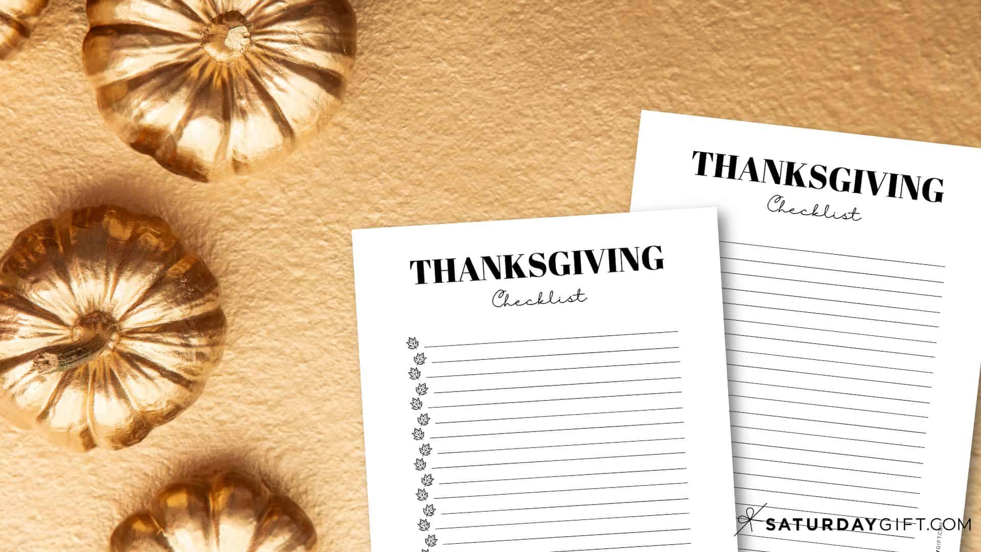 Thanksgiving Checklist: A Stress-Free Guide to Feast of Gratitude ...