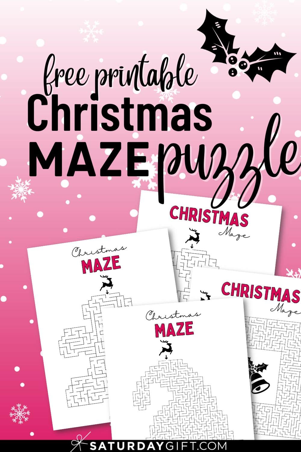 Christmas Maze Printable - Cute & Free Templates | SaturdayGift