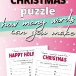 How Many Words Can You Make From Christmas - Worksheet