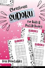 Christmas Sudoku Puzzles - Cute & Free Printables | SaturdayGift