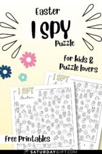Easter I Spy printable - Cute & Free | SaturdayGift