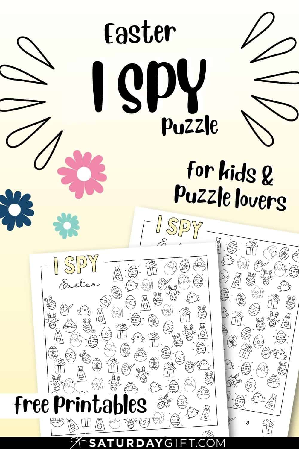 Easter I Spy printable - Cute & Free | SaturdayGift