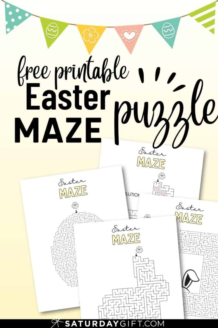Easter Maze Printable - Cute & Free Templates | SaturdayGift