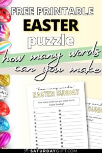 How Many Words Can You Make From Easter Sunday - Worksheet