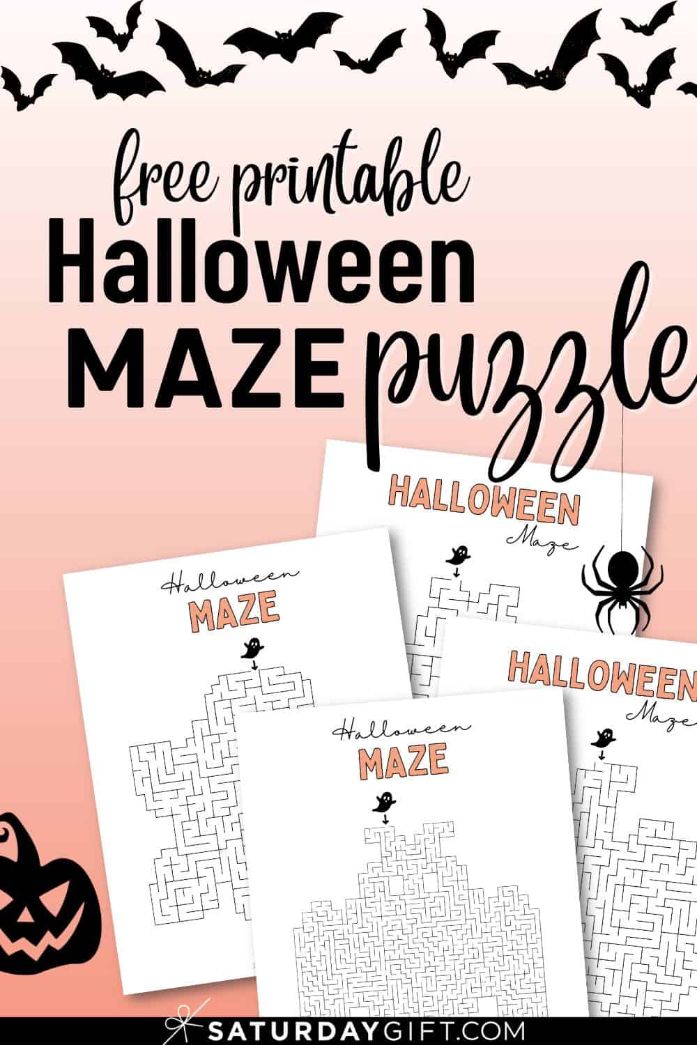 Halloween Maze Printable - Cute & Free Templates | SaturdayGift