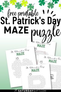 St. Patrick's Day Maze Printable - Cute & Free Templates | SaturdayGift