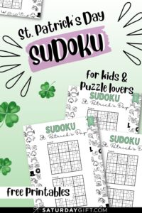 St. Patrick's Day Sudoku Puzzles - Cute & Free Printables | SaturdayGift