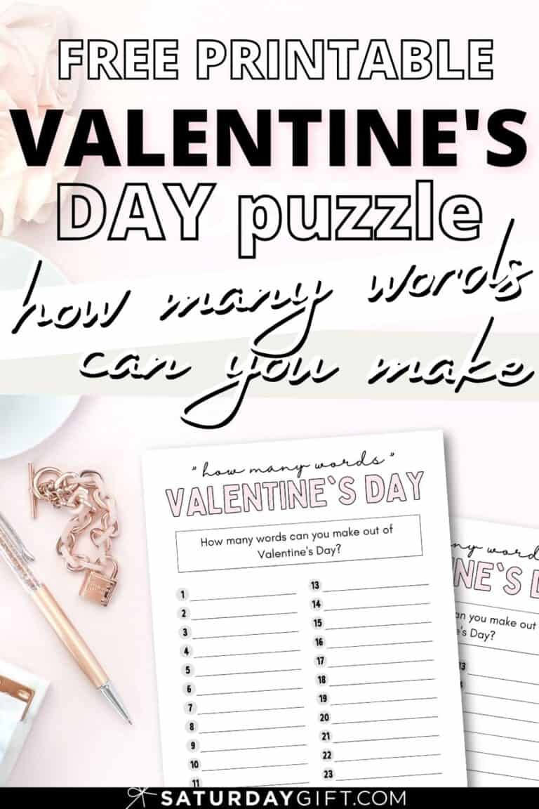 How Many Words Can You Make From Valentine's Day - Worksheet