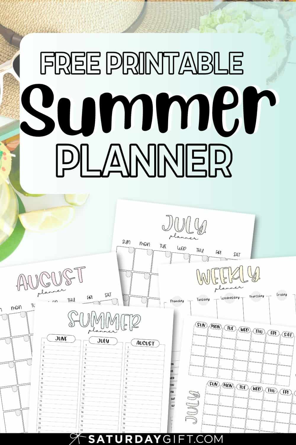 Summer Planner - 21 Cute & Free Printables
