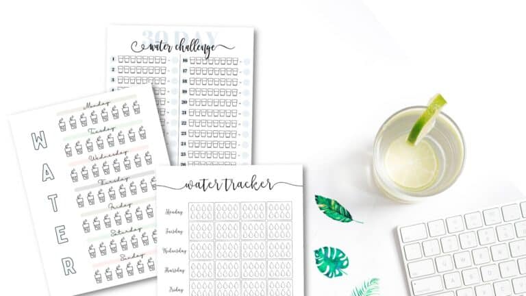 Cute Water Tracker Printable - Keep Track of Your Daily Water Intake