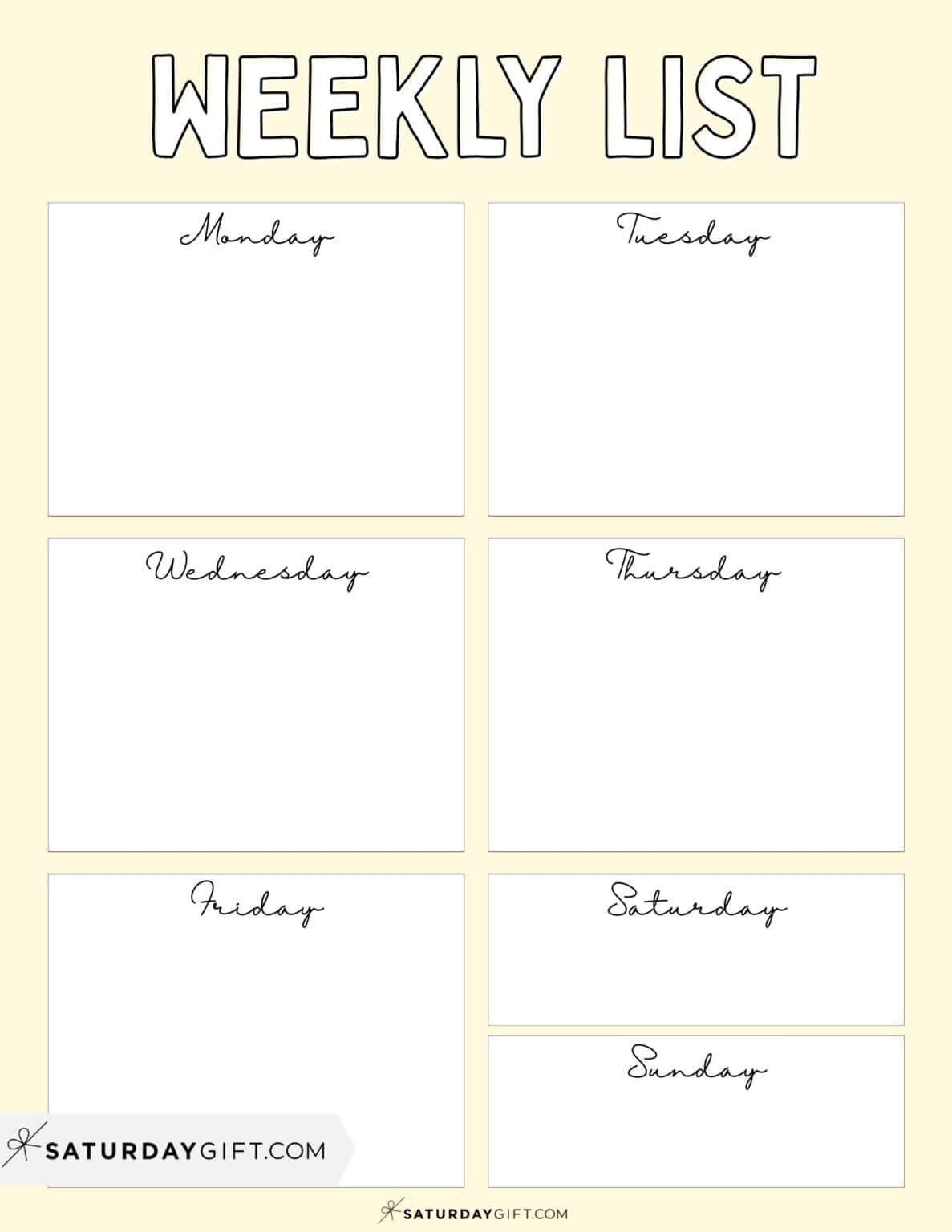 Weekly planner printable - 39 cute free weekly calendar templates ...