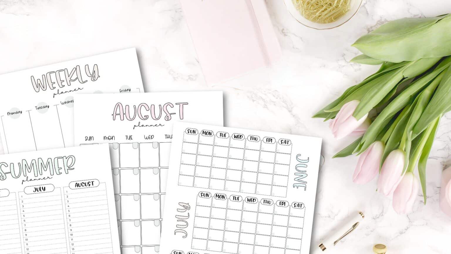 Summer Planner - 5 Cute & Free Printables to Plan Your Summer