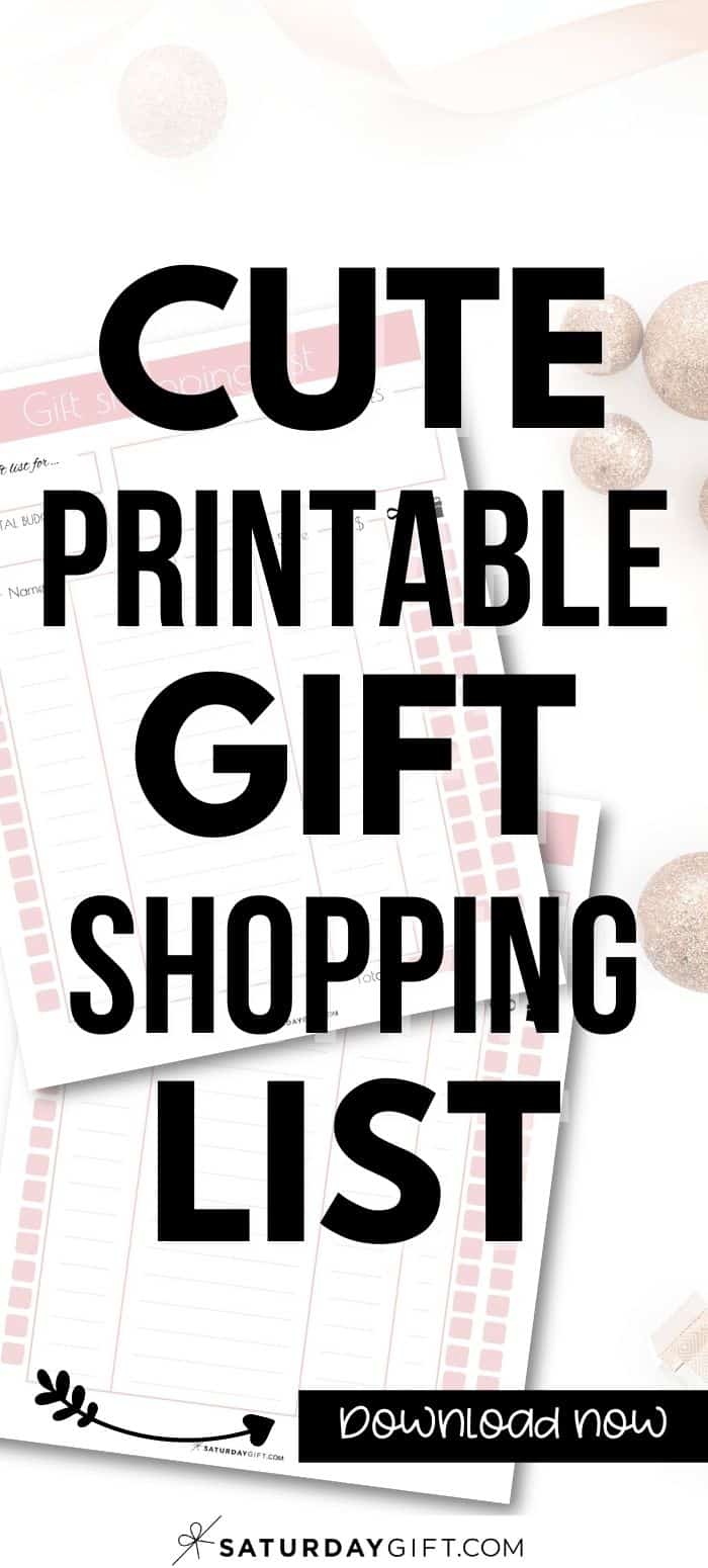 Cute Gift Shopping List to Stay Extra Organized {Free Printable}