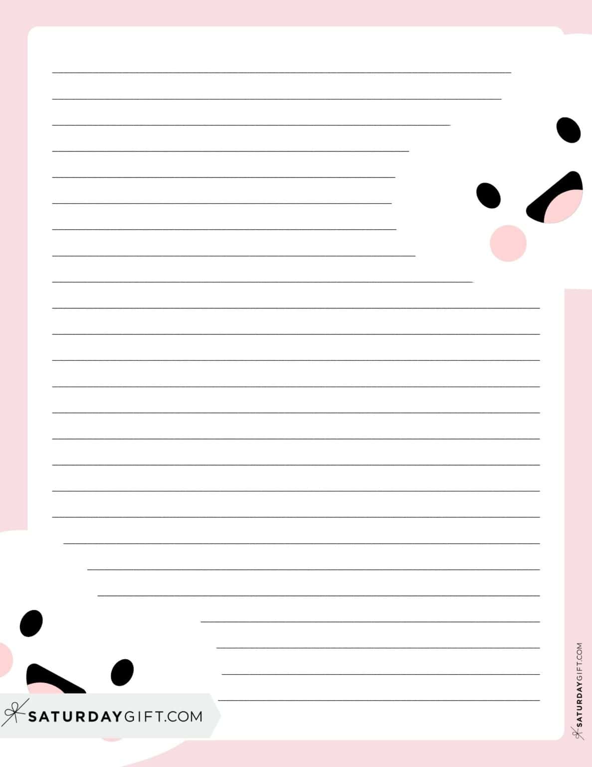 Printable Letter Paper - 37 Cute & Decorative Writing Papers | SaturdayGift