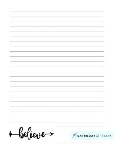 Printable Letter Paper - 37 Cute & Decorative Writing Papers | SaturdayGift