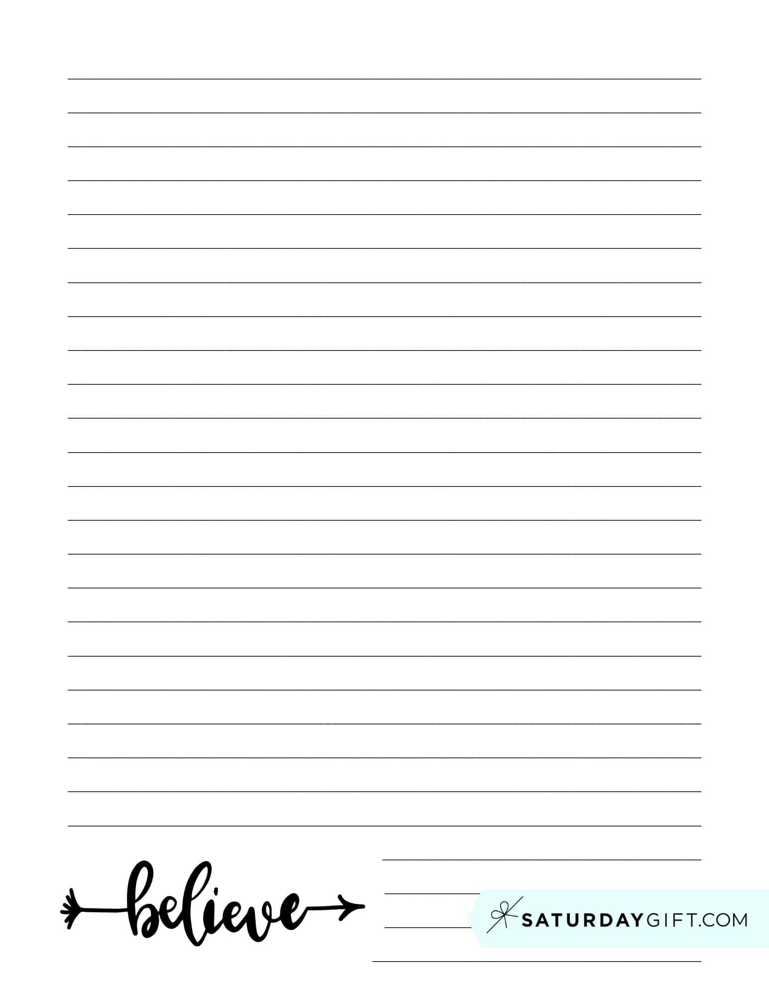 Printable Letter Paper - 37 Cute & Decorative Writing Papers | SaturdayGift