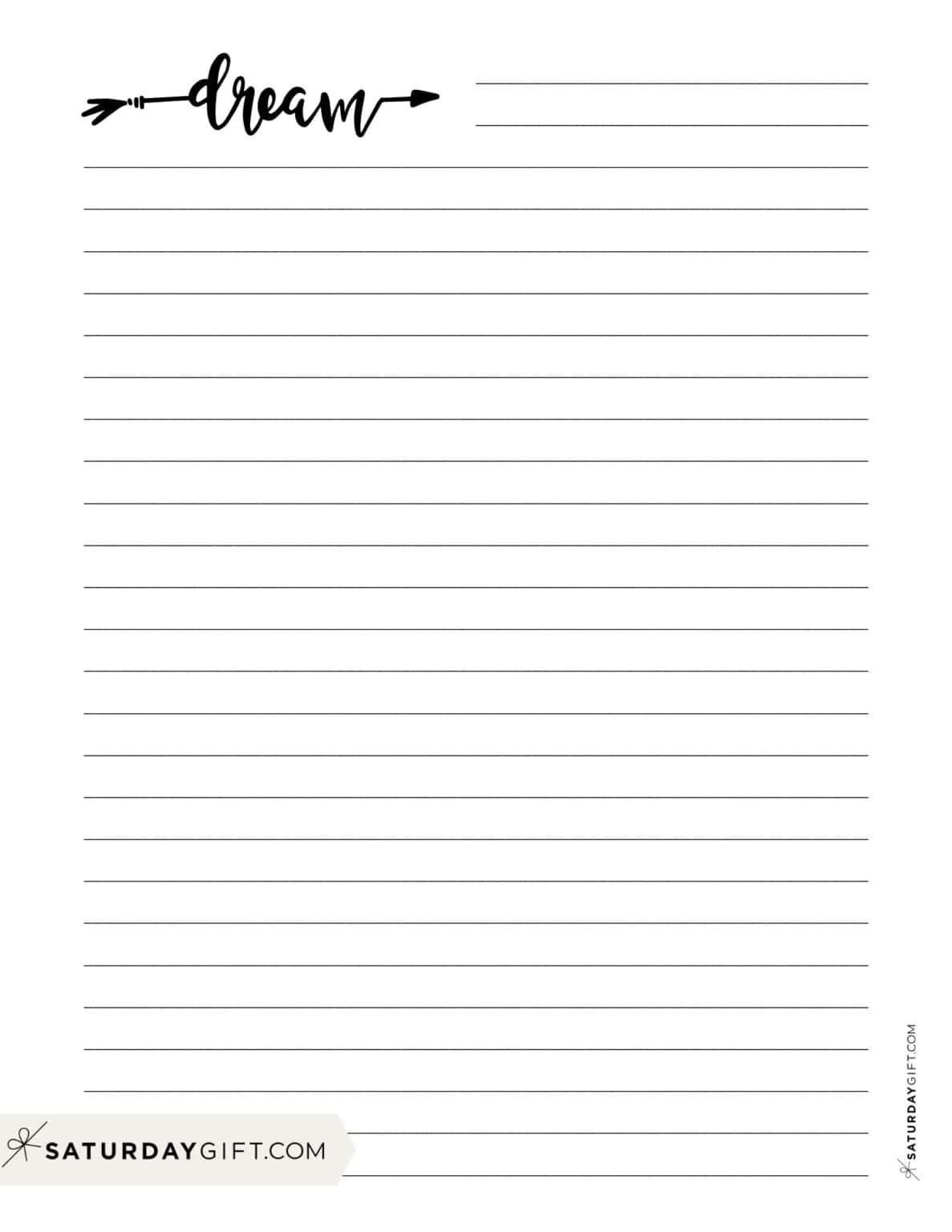 Printable Letter Paper - 37 Cute & Decorative Writing Papers | SaturdayGift