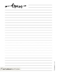 Printable Letter Paper - 37 Cute & Decorative Writing Papers | SaturdayGift