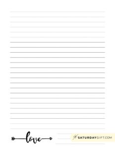 Printable Letter Paper - 37 Cute & Decorative Writing Papers | SaturdayGift