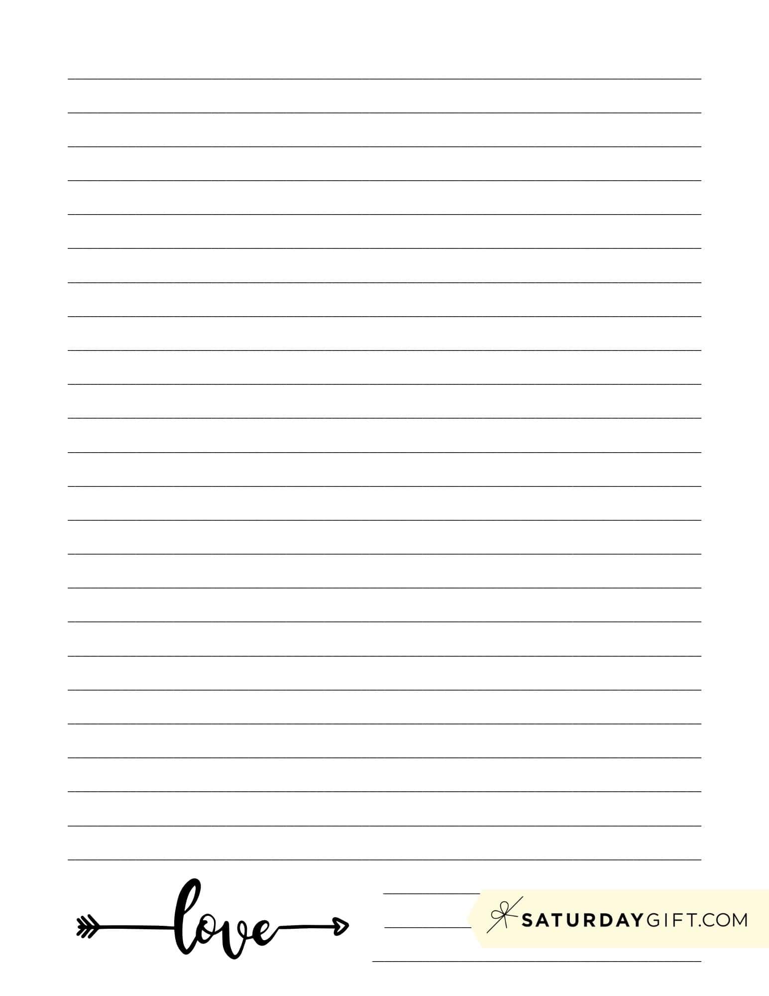 Printable Letter Paper - 37 Cute & Decorative Writing Papers | SaturdayGift