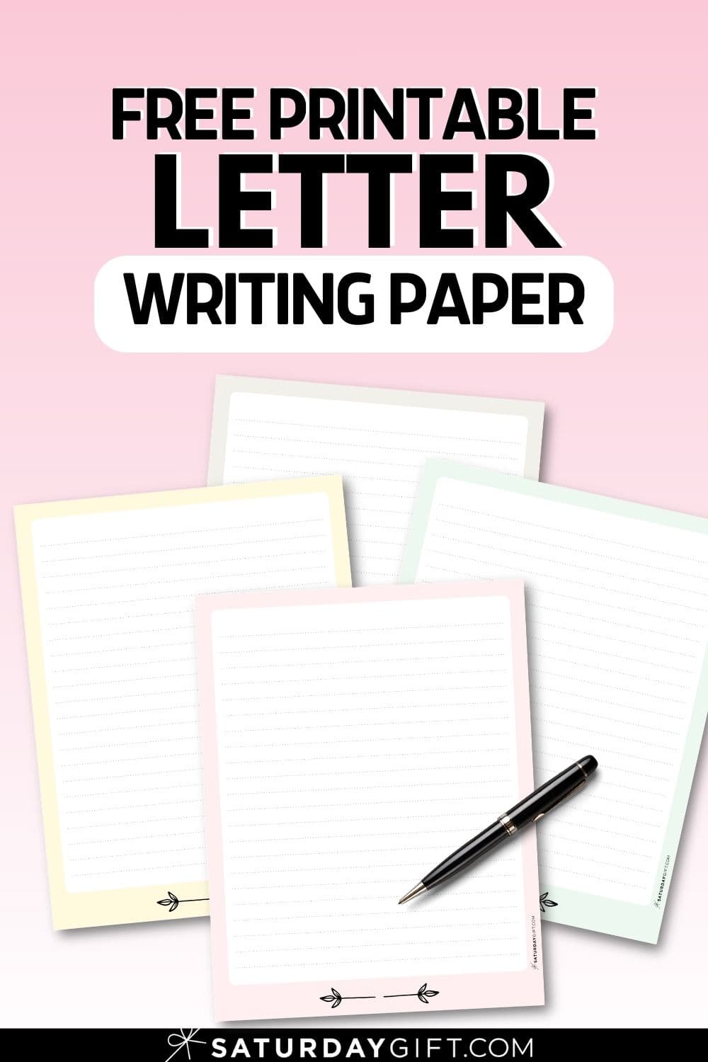 Printable Letter Paper - 37 Cute & Decorative Writing Papers | SaturdayGift