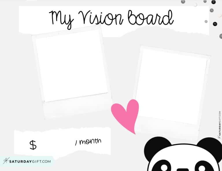 Vision Board Template - 27 Cute (&Free) Dream Board Printables