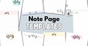 Note Pages - 43 Cute & Free Printable Note Paper Templates