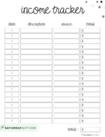 Income Tracker Printable - 19 Cute & Free Printable Templates