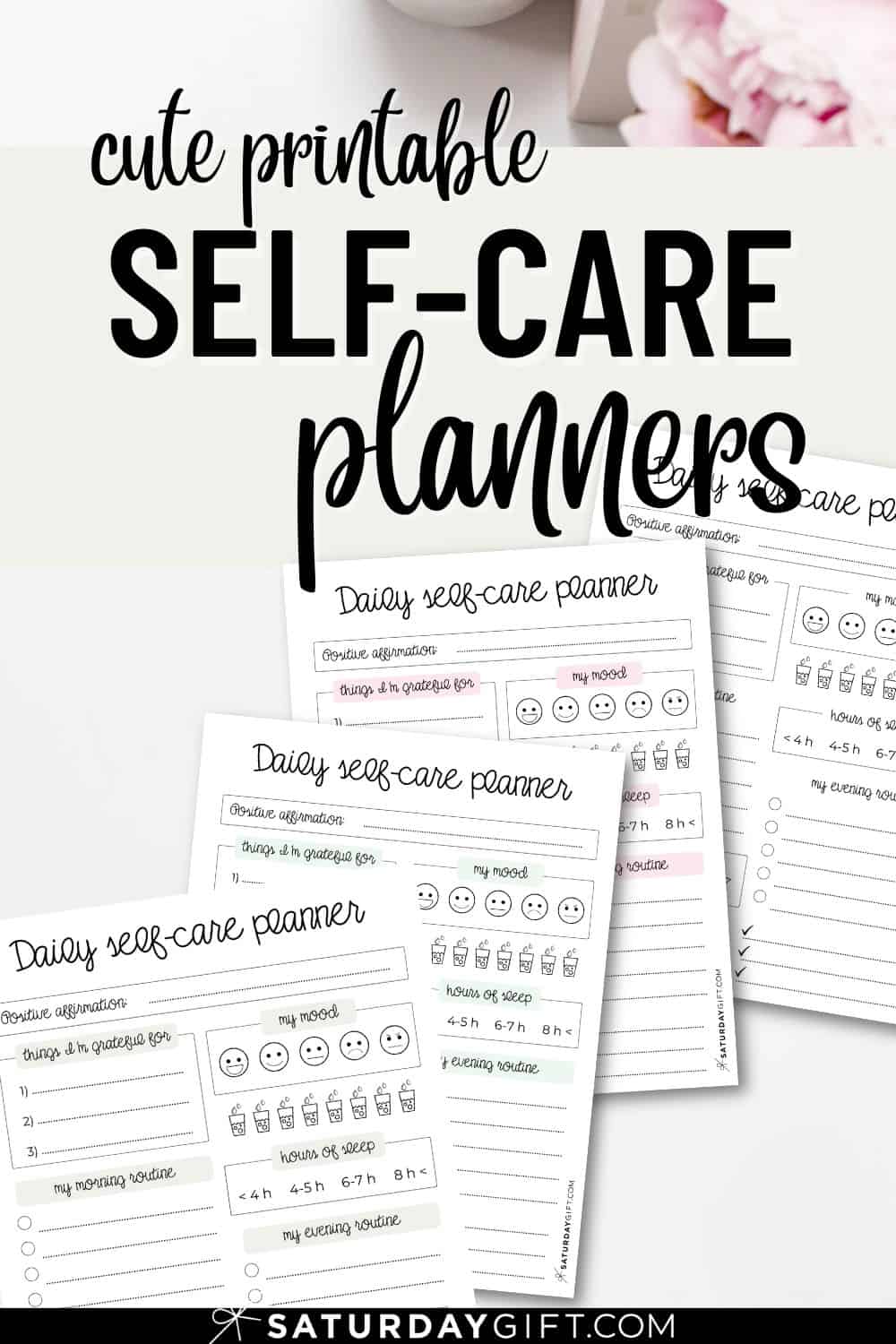 Self-Care Planner - 4 Cute (& Free!) Daily Self-Care Planners ...