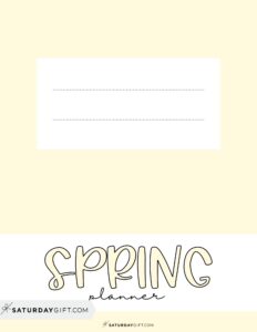 Spring Planner - 21 Pages - Cute & Free Printables