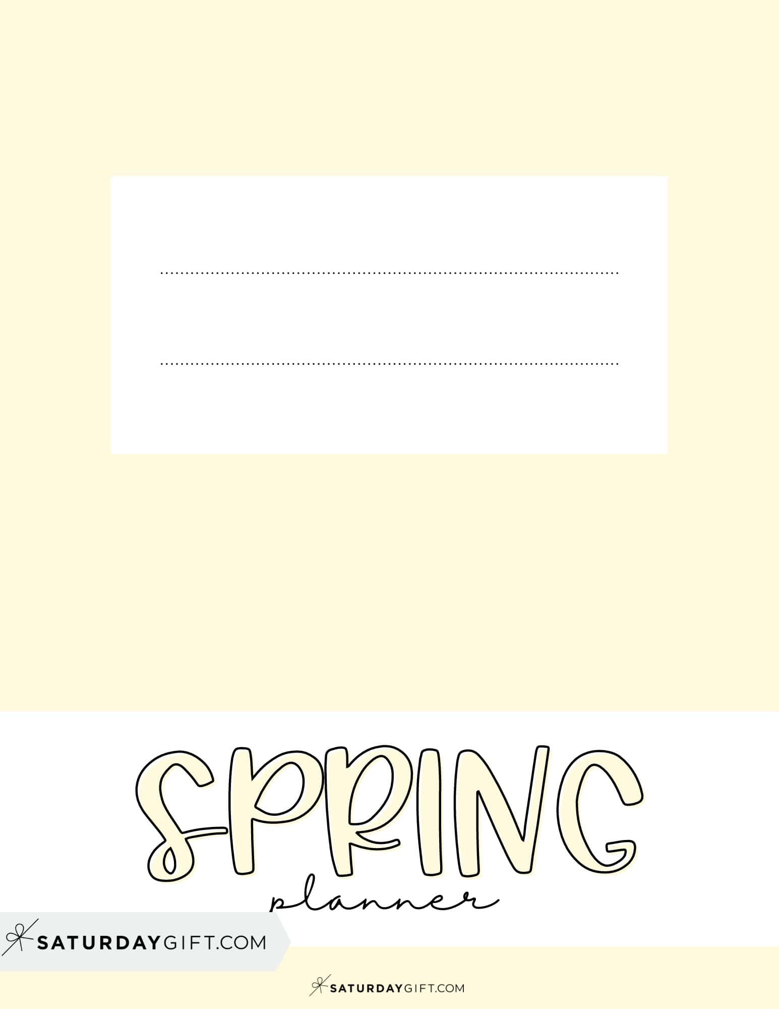Spring Planner - 21 Pages - Cute & Free Printables