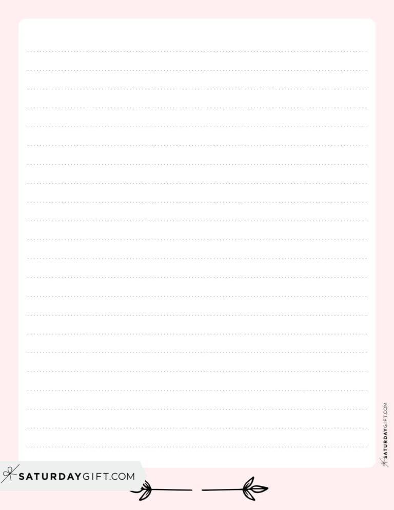 Printable Letter Paper - 37 Cute & Decorative Writing Papers | SaturdayGift