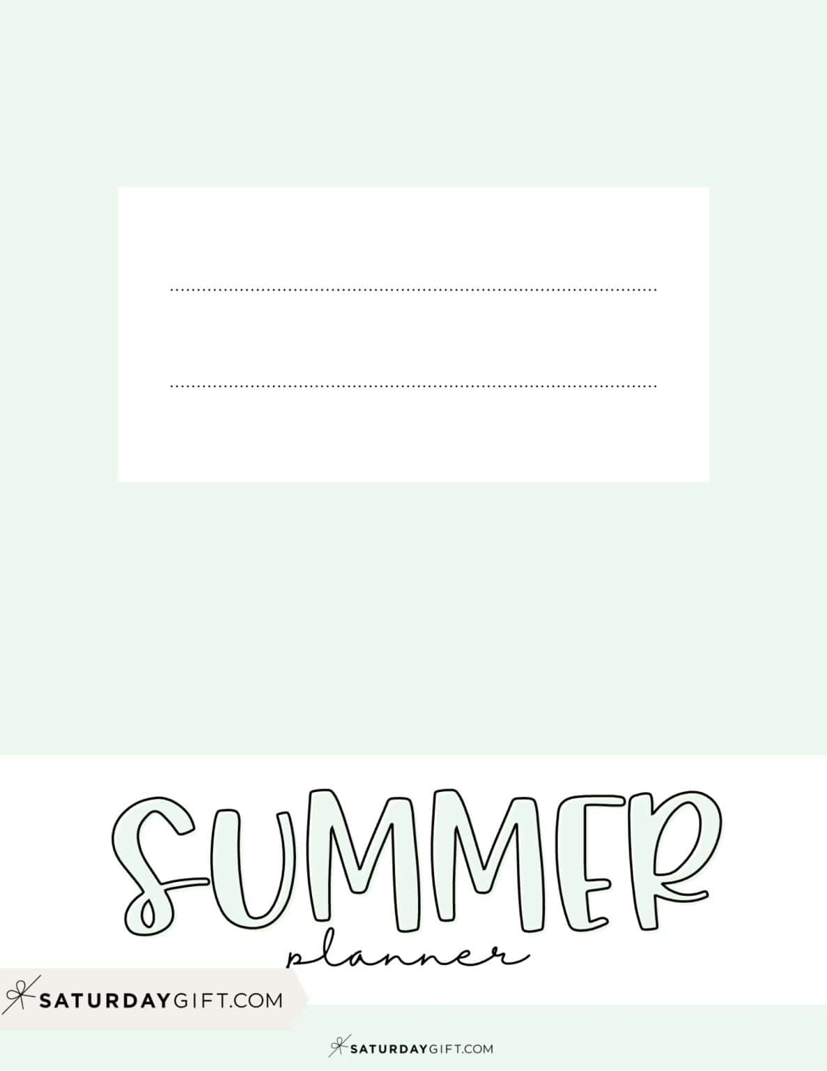 Summer Planner - 21 Cute & Free Printables