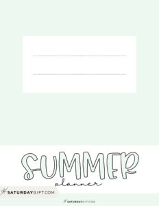 Summer Planner - 21 Cute & Free Printables