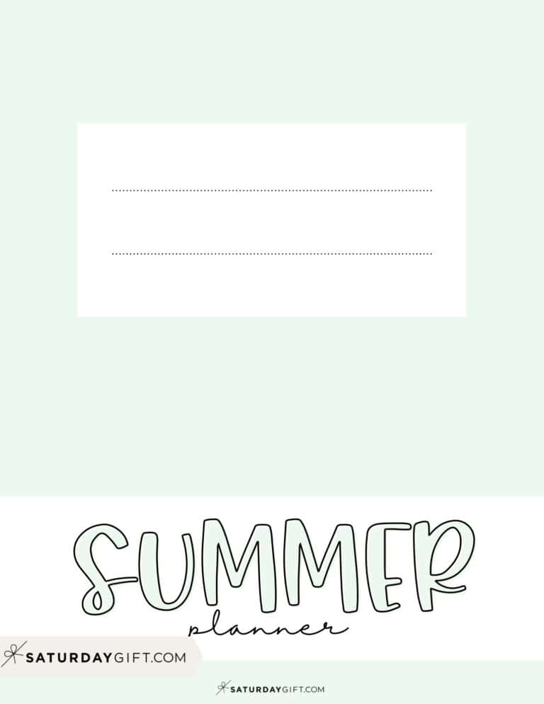 Summer Planner - 21 Cute & Free Printables
