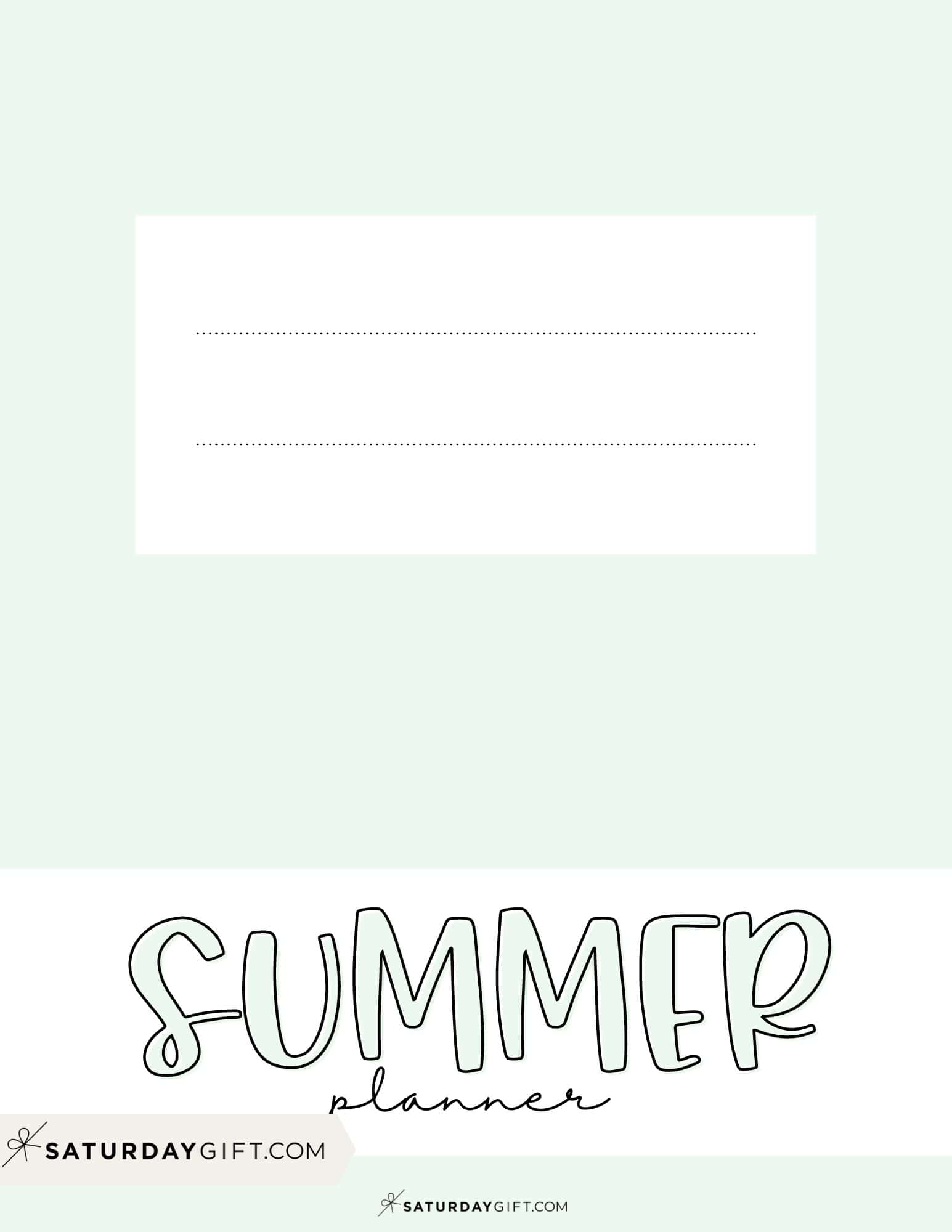 Summer Planner - 21 Cute & Free Printables