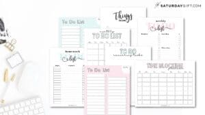To-Do List Template - 29 Cute & Free Printable To-Do Lists | SaturdayGift