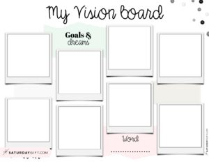 Vision Board Template - 27 Cute (&Free) Dream Board Printables