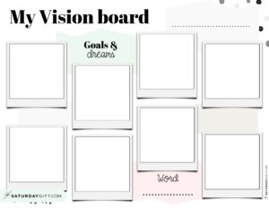Vision Board Template - 27 Cute (&Free) Dream Board Printables