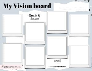 Vision Board Template - 27 Cute (&Free) Dream Board Printables