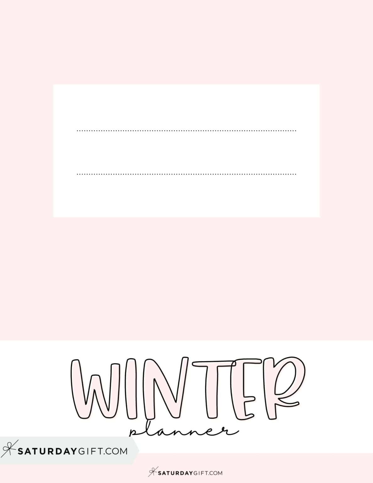 Winter Planner - 21 Pages - Cute & Free Printables