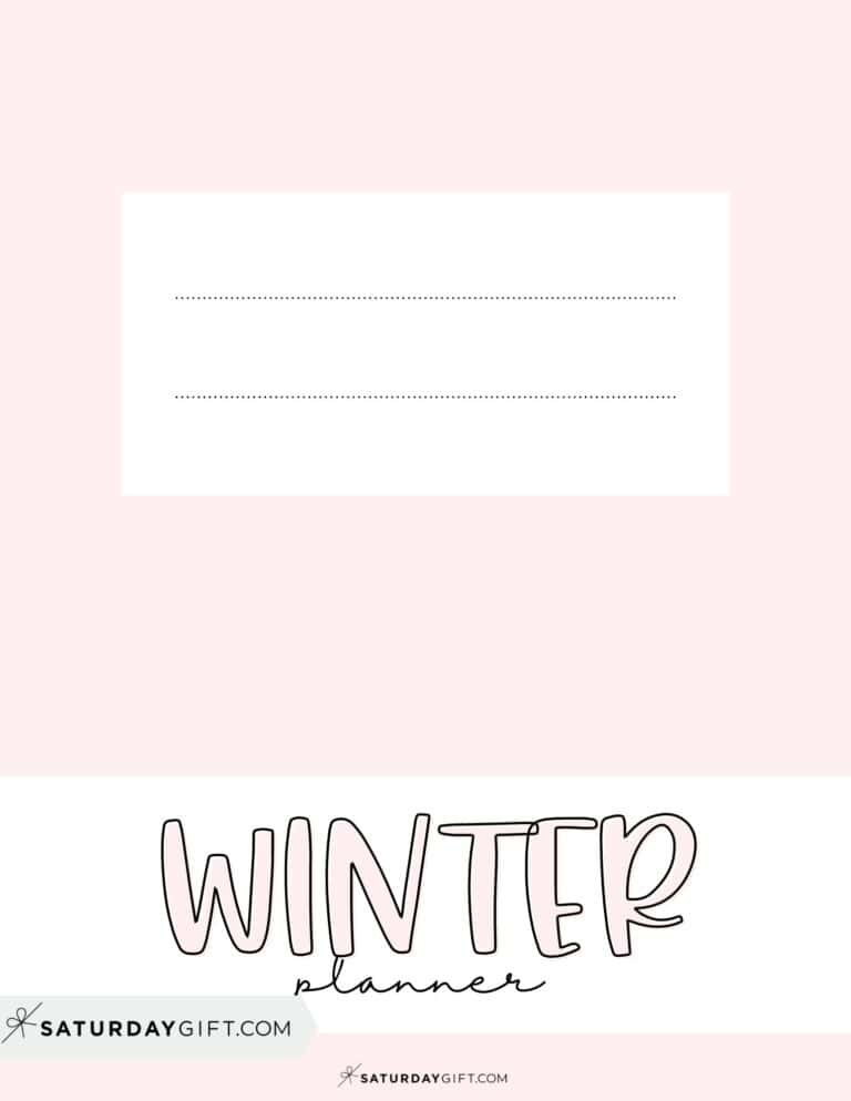 Winter Planner - 21 Pages - Cute & Free Printables