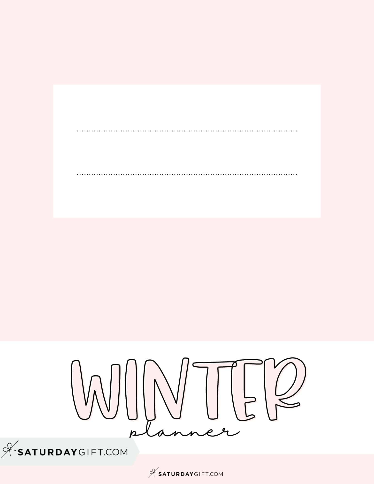 Winter Planner - 21 Pages - Cute & Free Printables