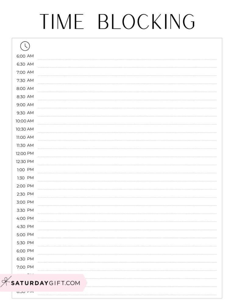 Time Blocking Template – 52 Free Daily & Weekly Time Blocking Printables