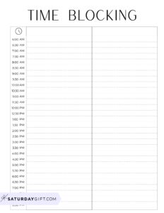 Time Blocking Template – 52 Free Daily & Weekly Time Blocking Printables