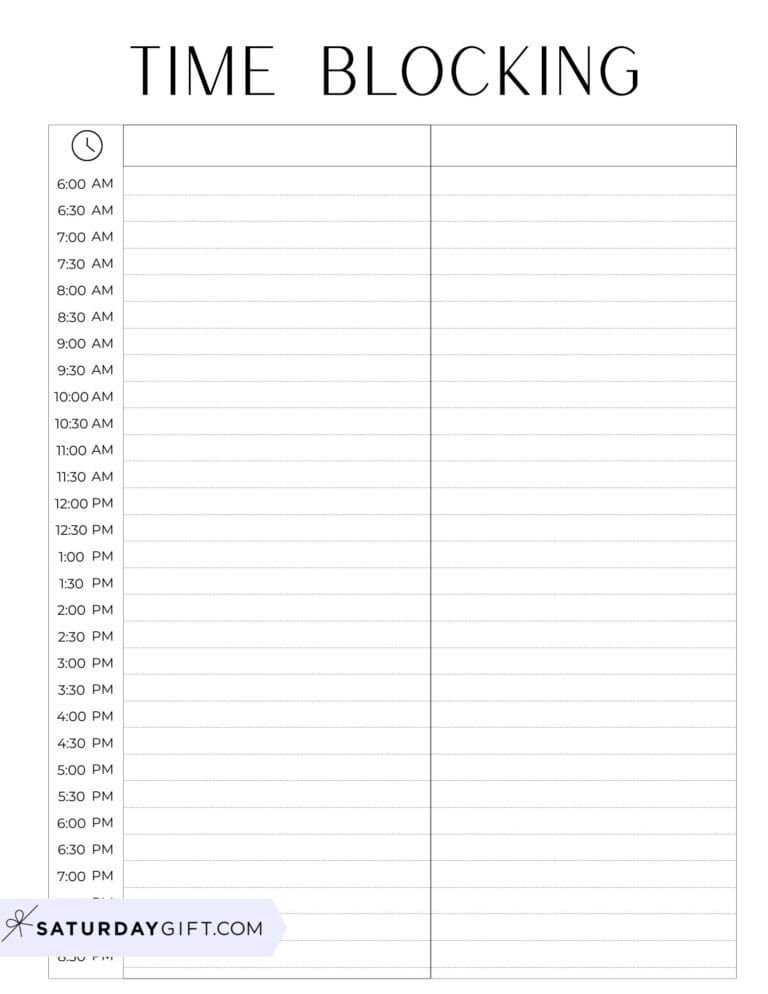 Time Blocking Template – 52 Free Daily & Weekly Time Blocking Printables