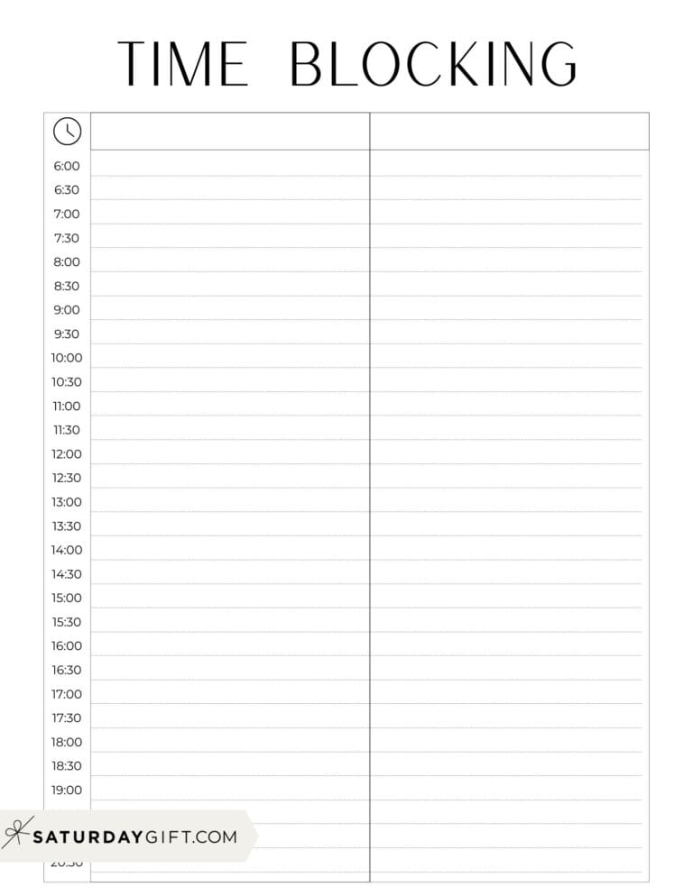 Time Blocking Template – 52 Free Daily & Weekly Time Blocking Printables