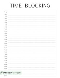 Time Blocking Template – 52 Free Daily & Weekly Time Blocking Printables