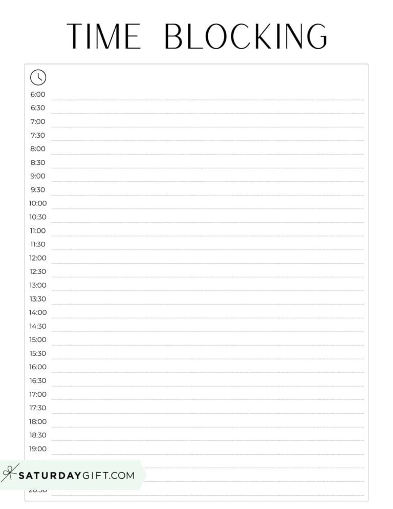 Time Blocking Template – 52 Free Daily & Weekly Time Blocking Printables
